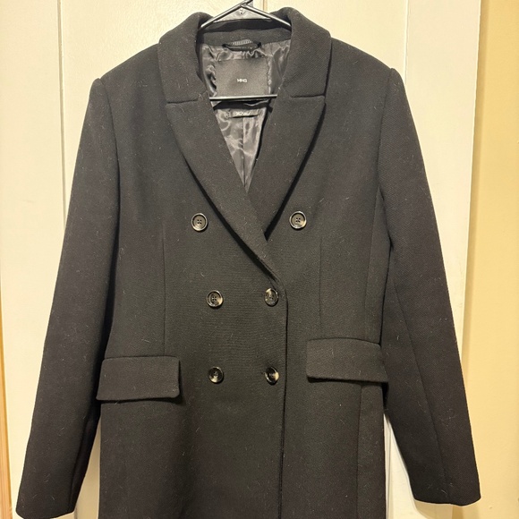 Mango | Jackets & Coats | Mango Mng Double Breasted Wool Blend Coat ...